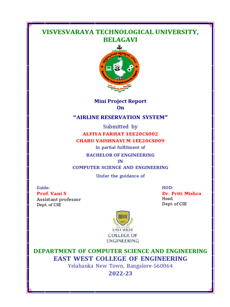 Airline Reservation System Mini Project | PDF | Software Testing ...
