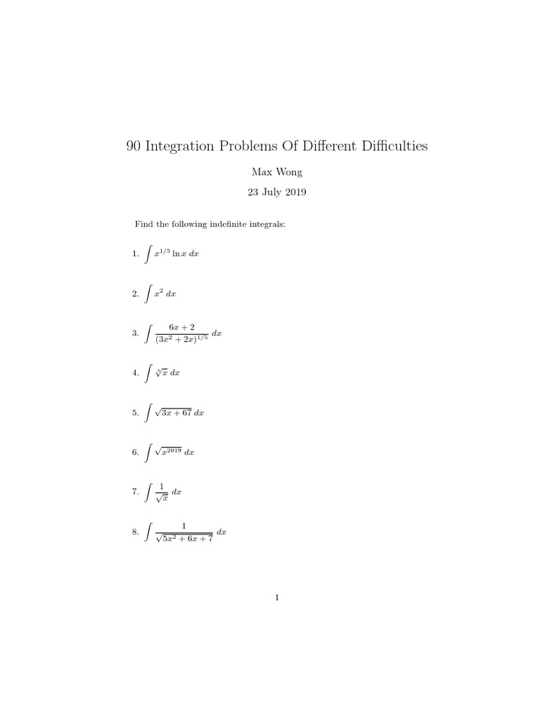 Integration_exercises | PDF