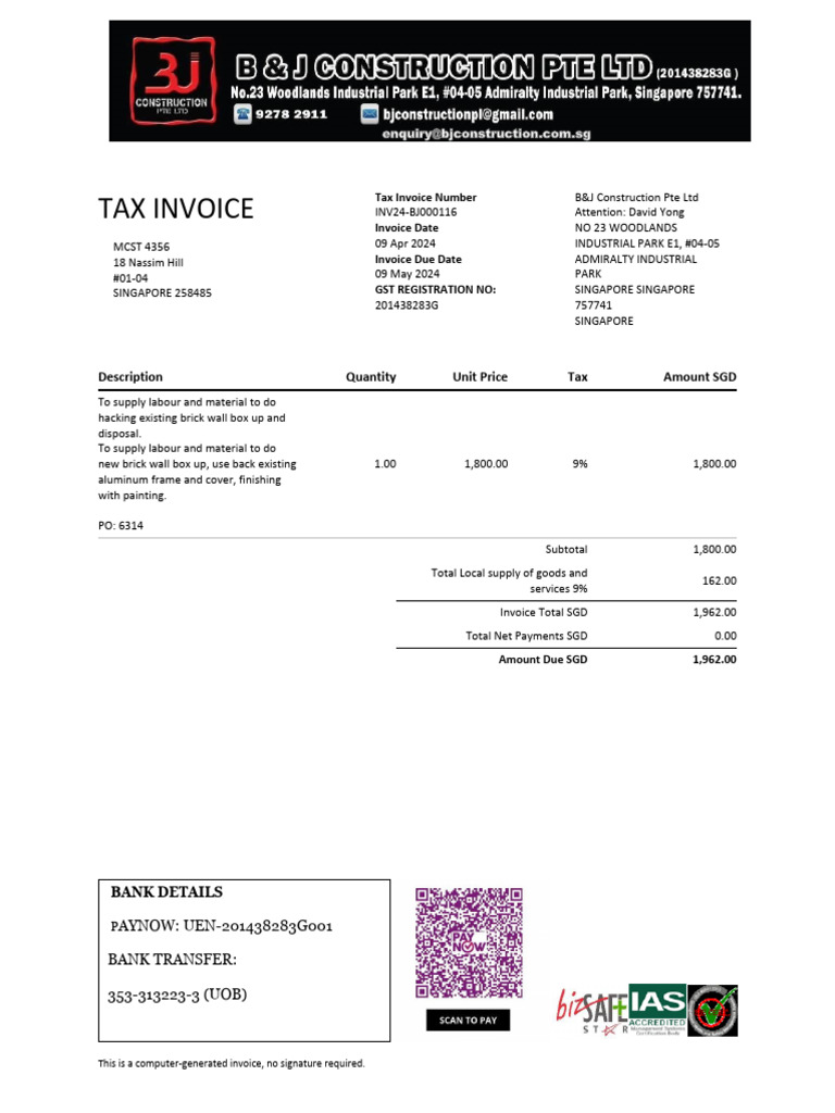 Invoice INV24-BJ000116 | Download Free PDF | Invoice | Taxes