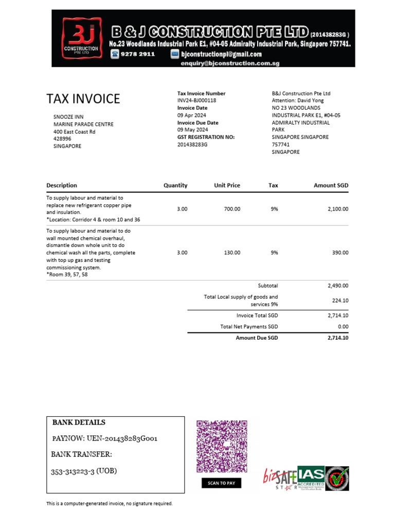 Invoice INV24-BJ000118 Details | PDF | Invoice | Taxes
