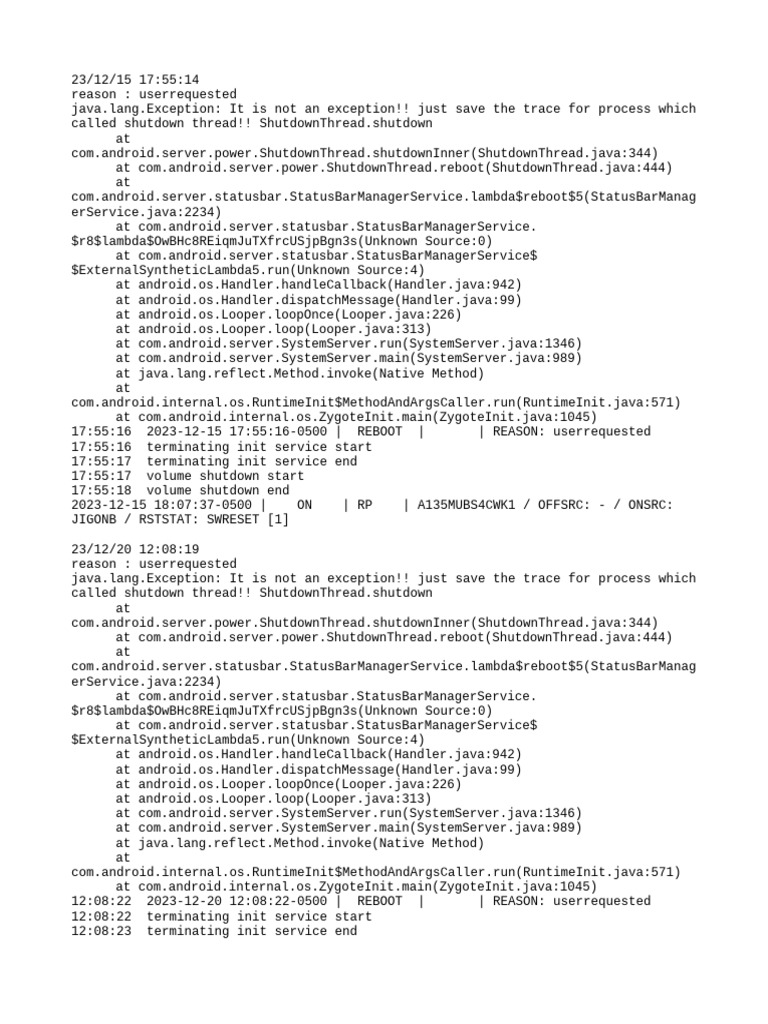 Power Off Reset Reason Backup | PDF | Java (Programming Language) | Oracle Acquisitions