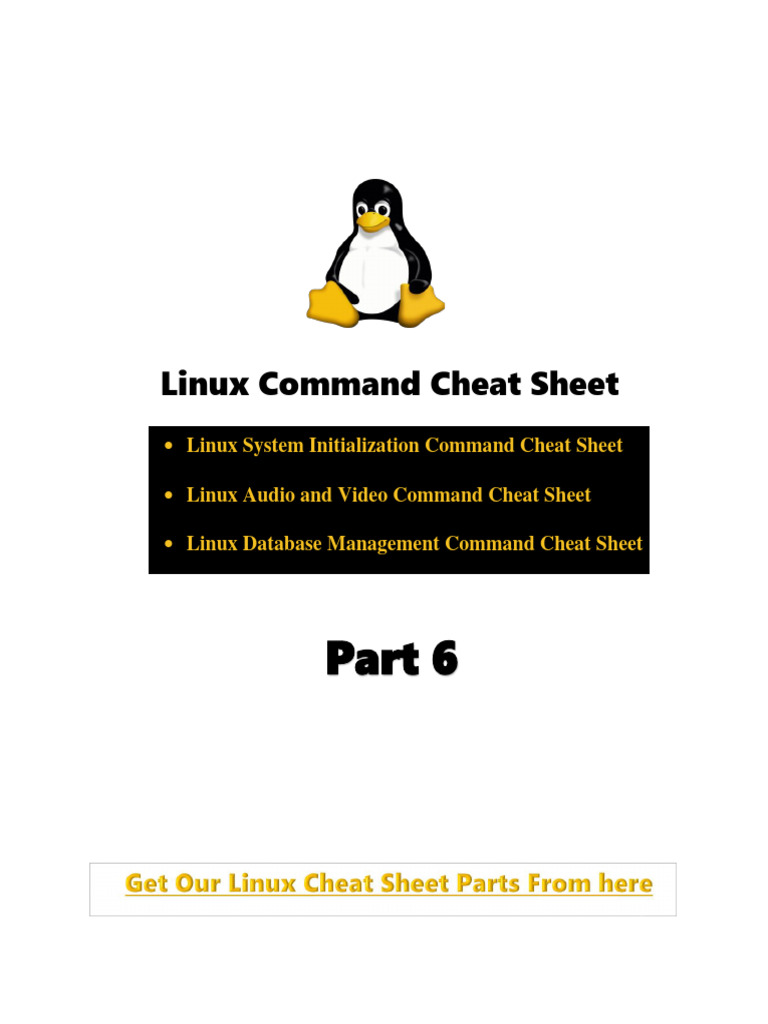 Linux Command Cheat Sheet Part 6 | PDF | Databases | Postgre Sql