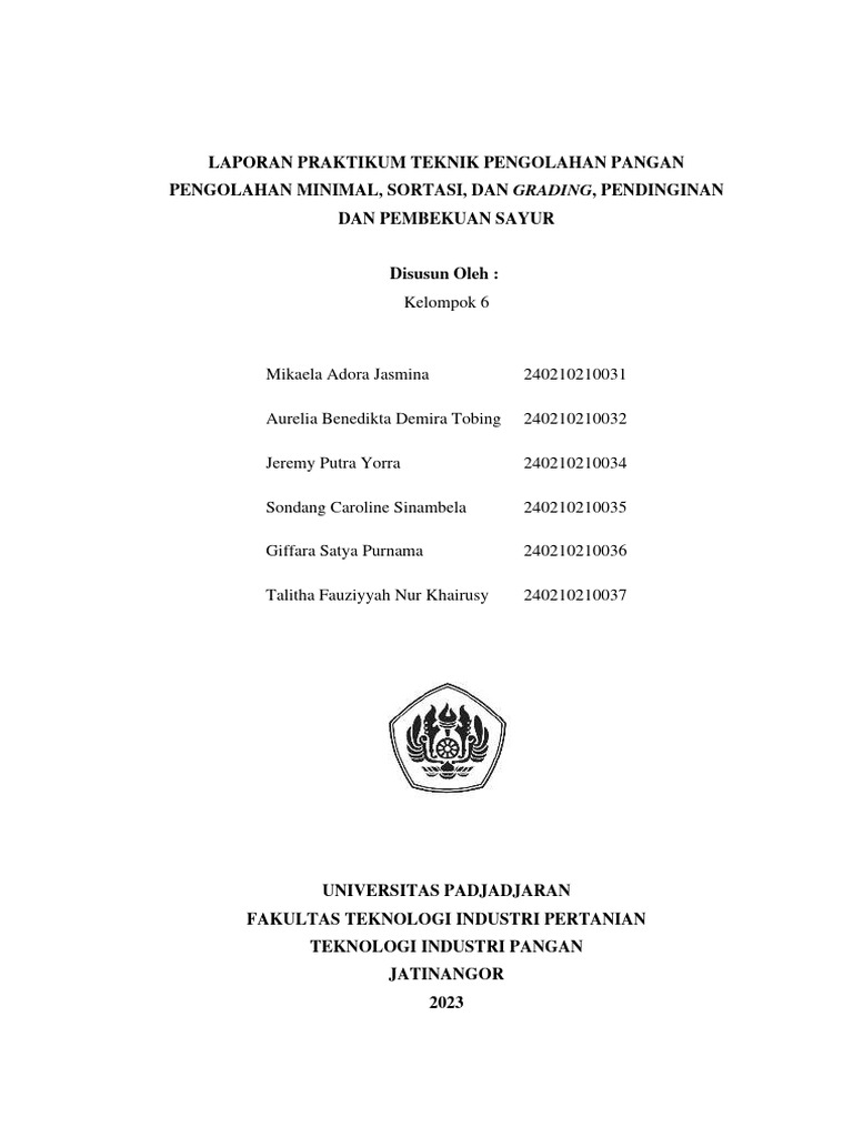 Proses Sortasi dan Grading Pangan Segar | PDF | Kesehatan Holistik ...