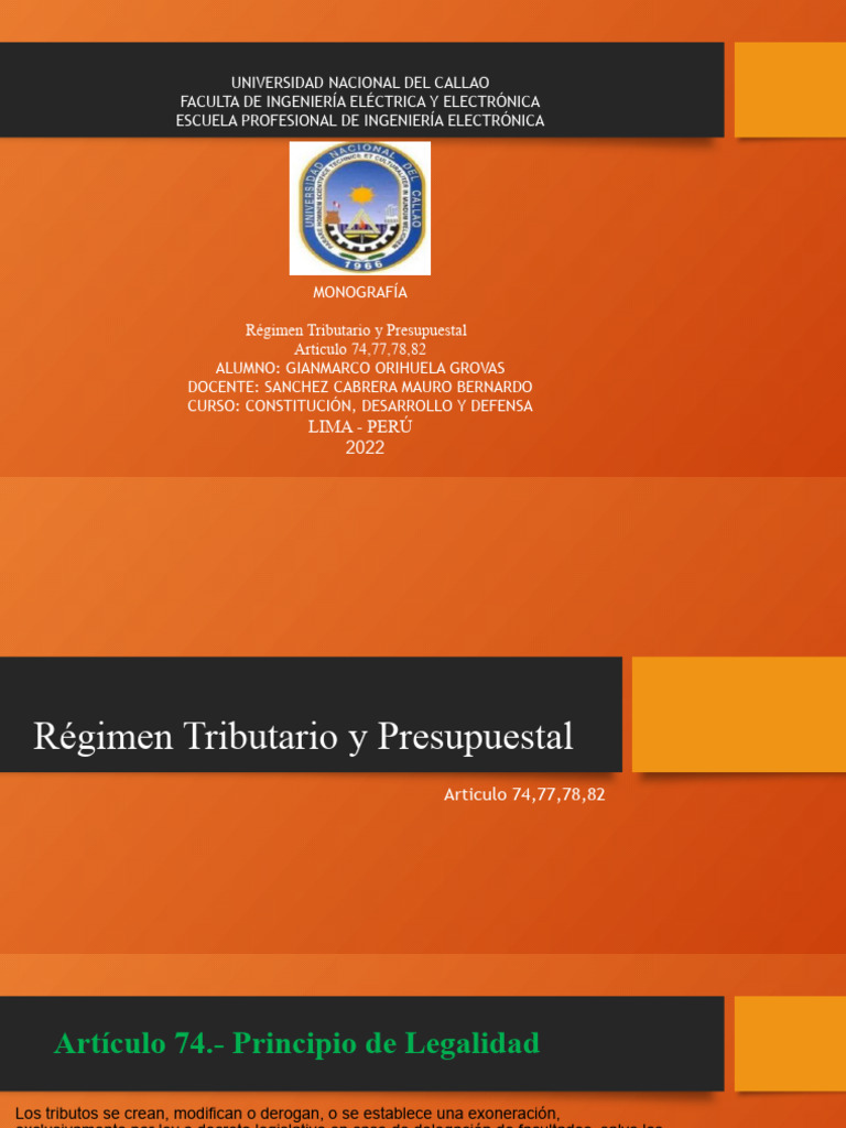 Régimen Tributario y Presupuestal | PDF | Presupuesto | Presupuesto del gobierno