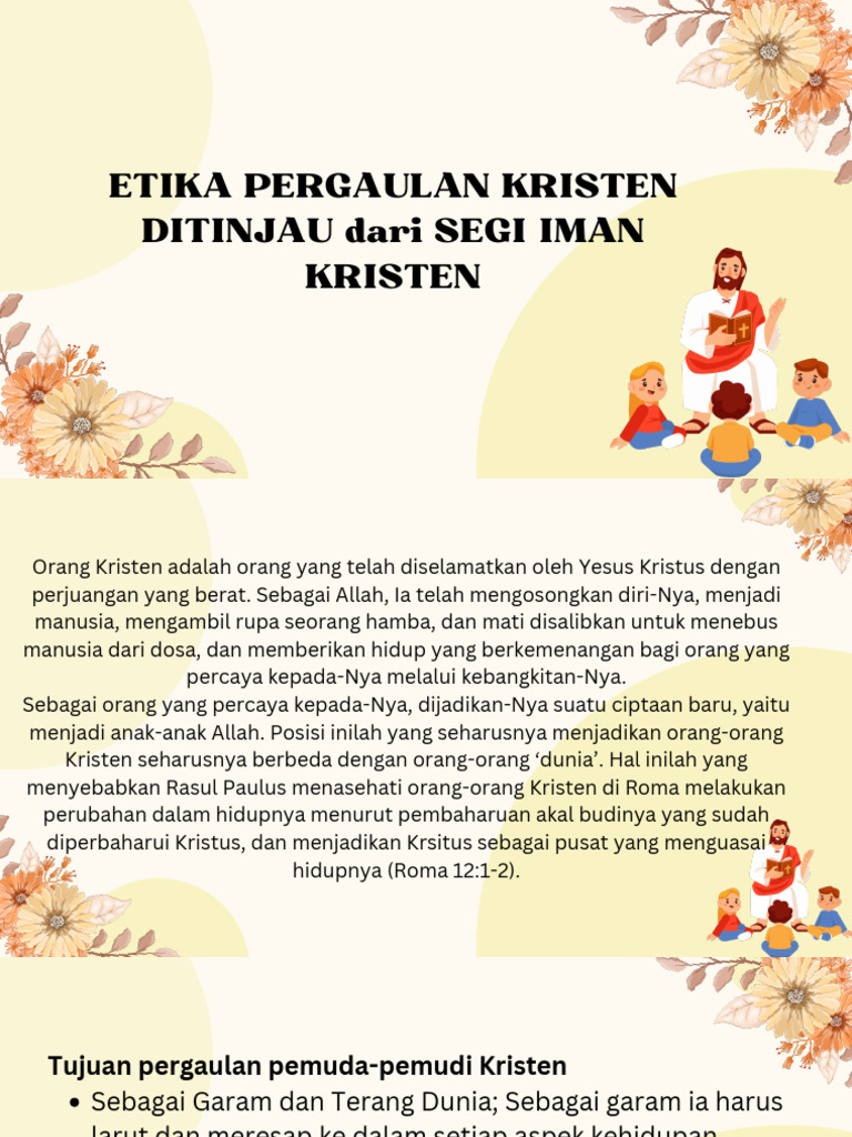 Etika Pergaulan Remaja Kristen | PDF