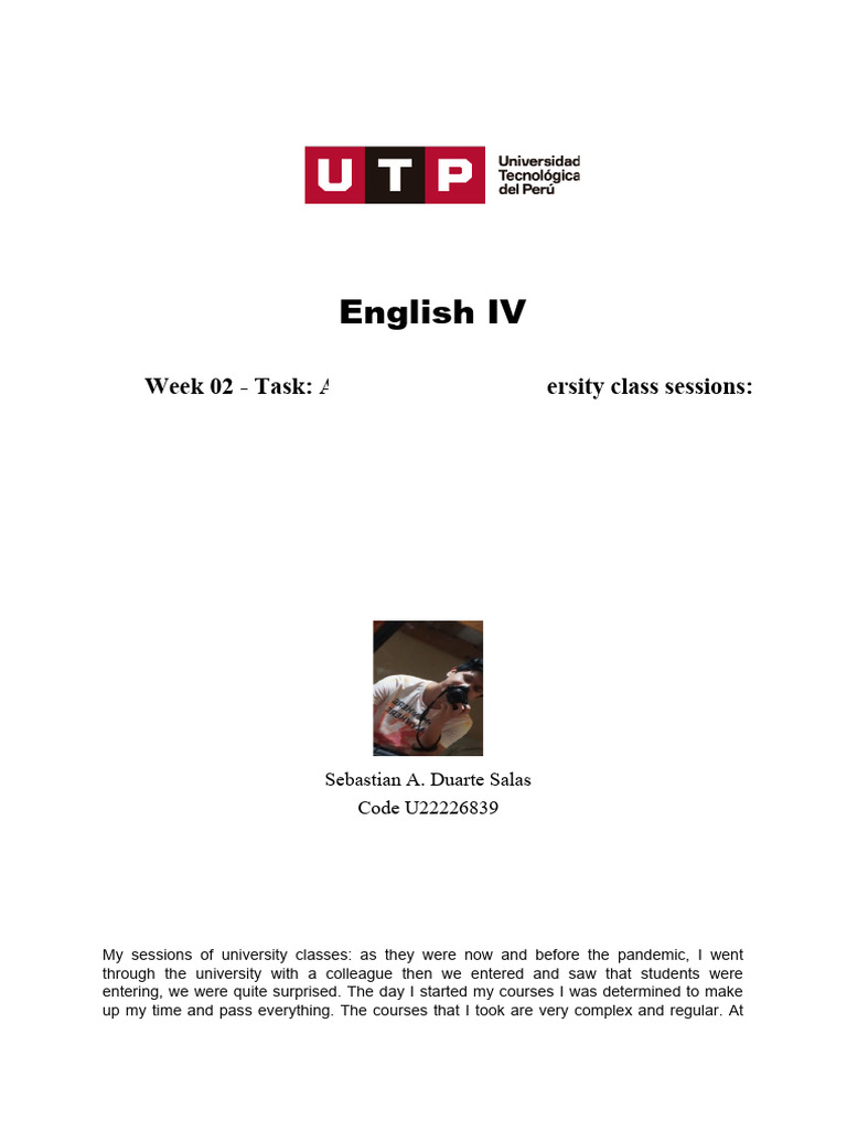 Week 02 - Task - Assignment - My University Class Sessions - Then and Now | PDF