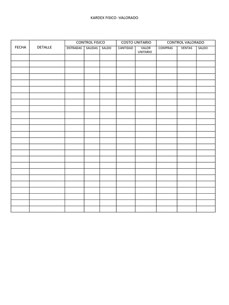 Kardex Metodo Peps - Copia-1 | PDF