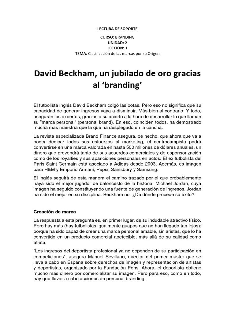 U2L1 - Lectura Complementaria | PDF | Marca