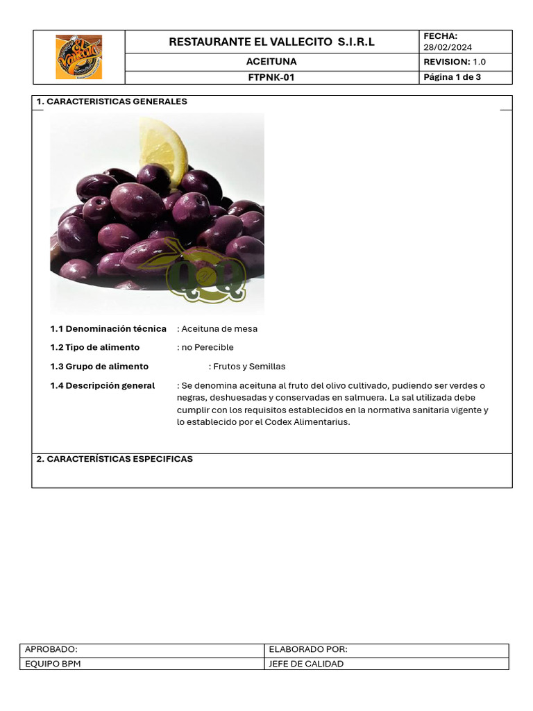 Aceituna - Luz | PDF | Aceituna | Alimentos