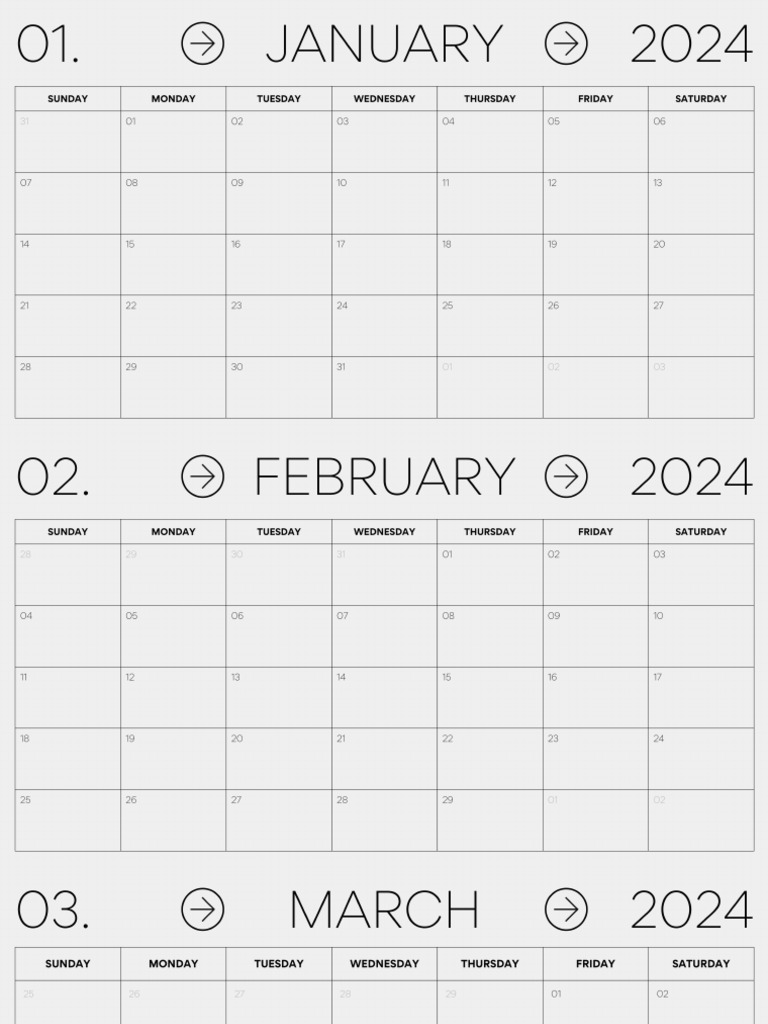 White Minimalist Weekly Planner Calendar | PDF