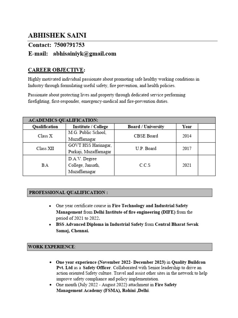 Abhishek Saini Resume - 2 (1) (1) - Updated | PDF
