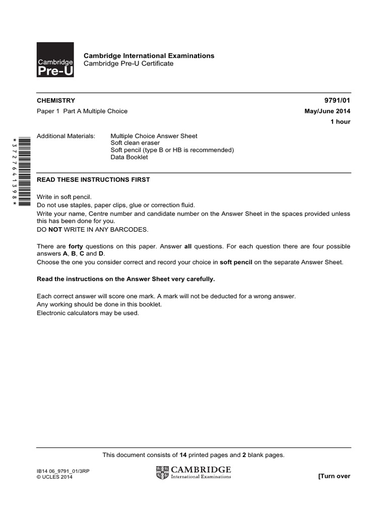 Cambridge International Examinations Cambridge Pre-U Certificate | PDF ...