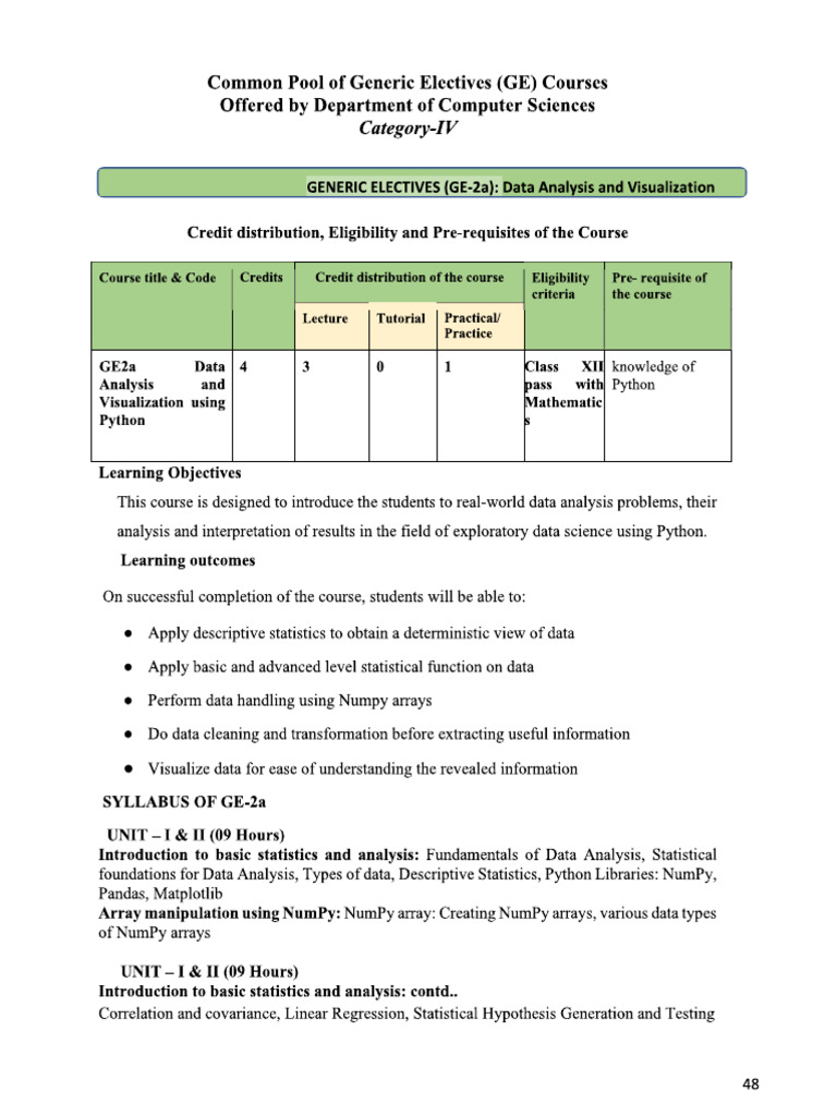 Ge Sem 2 Syllabus | PDF