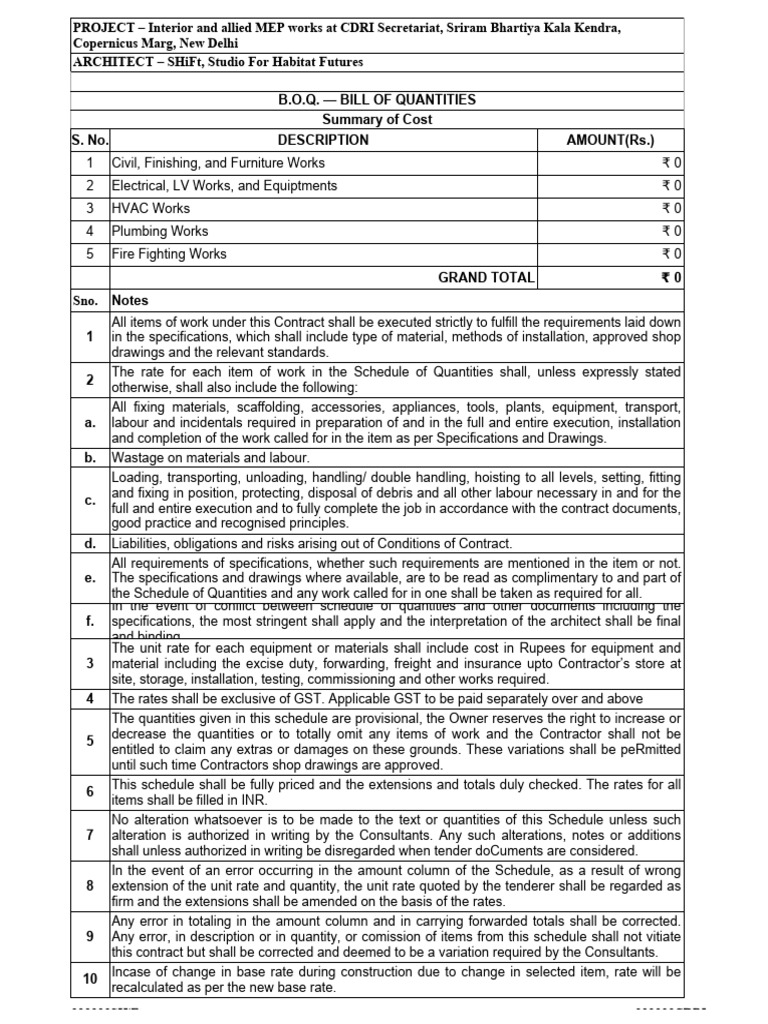 Annexure 3 - BOQ | PDF | Concrete | Window