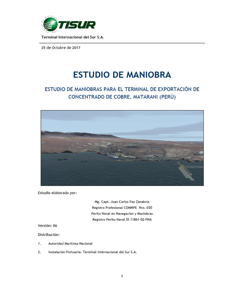 Estudio Maniob Muelle-F Tisur 2018 | PDF | Puerto | Herida