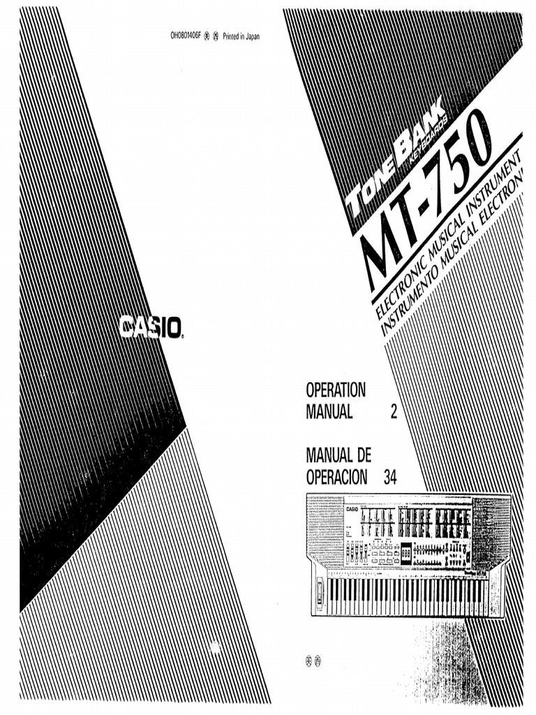 MT750_OM_CASIO_EN | PDF