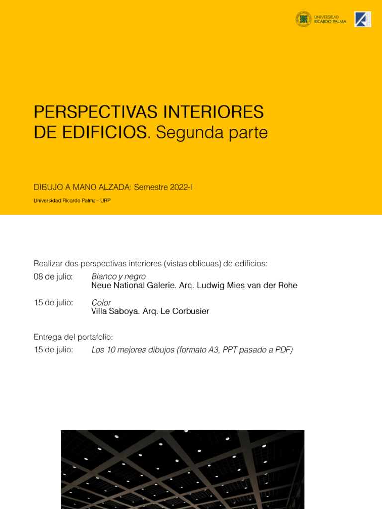 Perspectivas Interiores de Edificios 2022-I | PDF