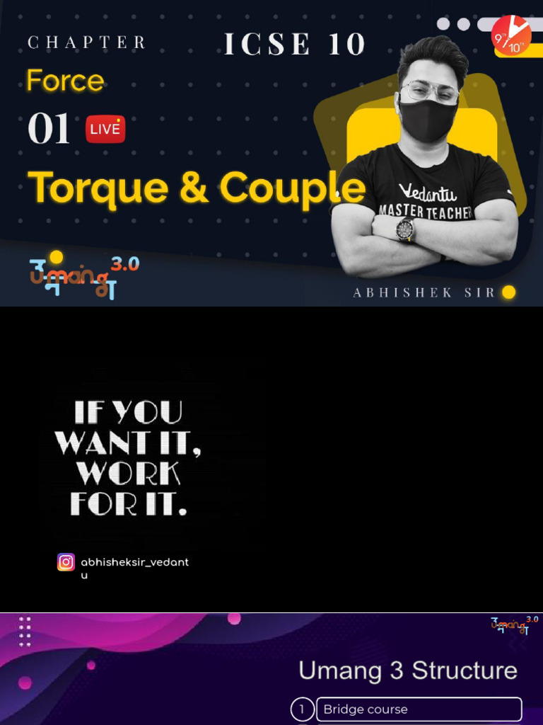 ICSE+10 +2021 +force+ +Torque+and+Couple +umang+3 | PDF | Torque | Force