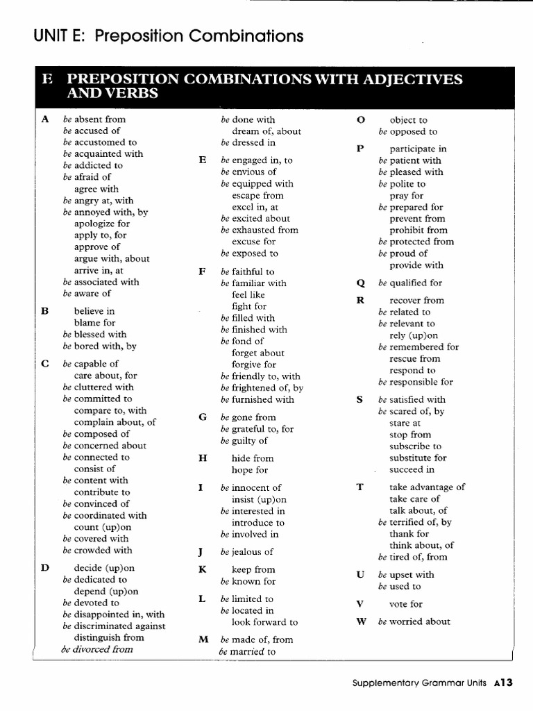 VERBS = PREPOSITION | PDF | English Language | Comma