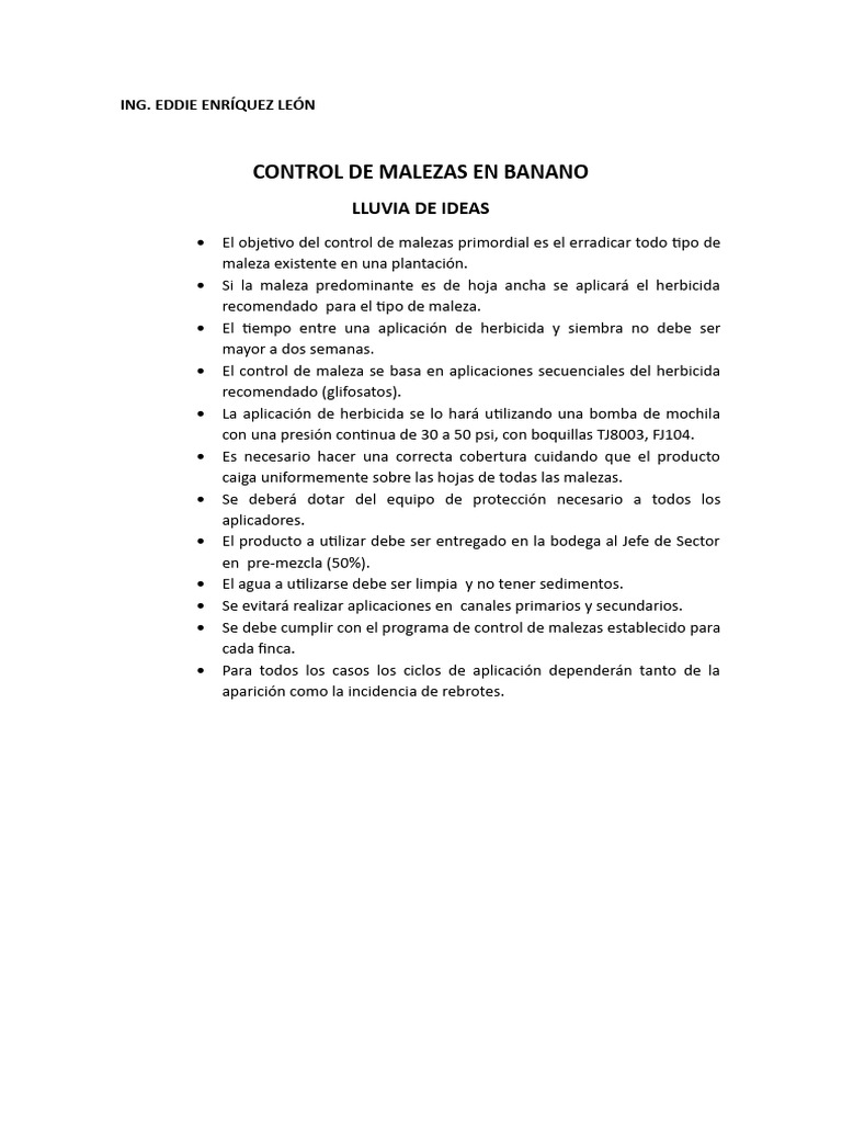 CONTROL DE MALEZAS | PDF | Hierba | Agricultura