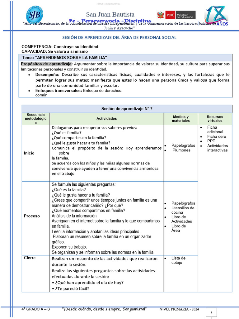 7 LA FAMILIA | PDF | Aprendizaje | Escuelas