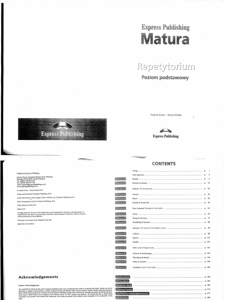 Express Publishing Matura Repetytorium Poziom Podstawowy | PDF