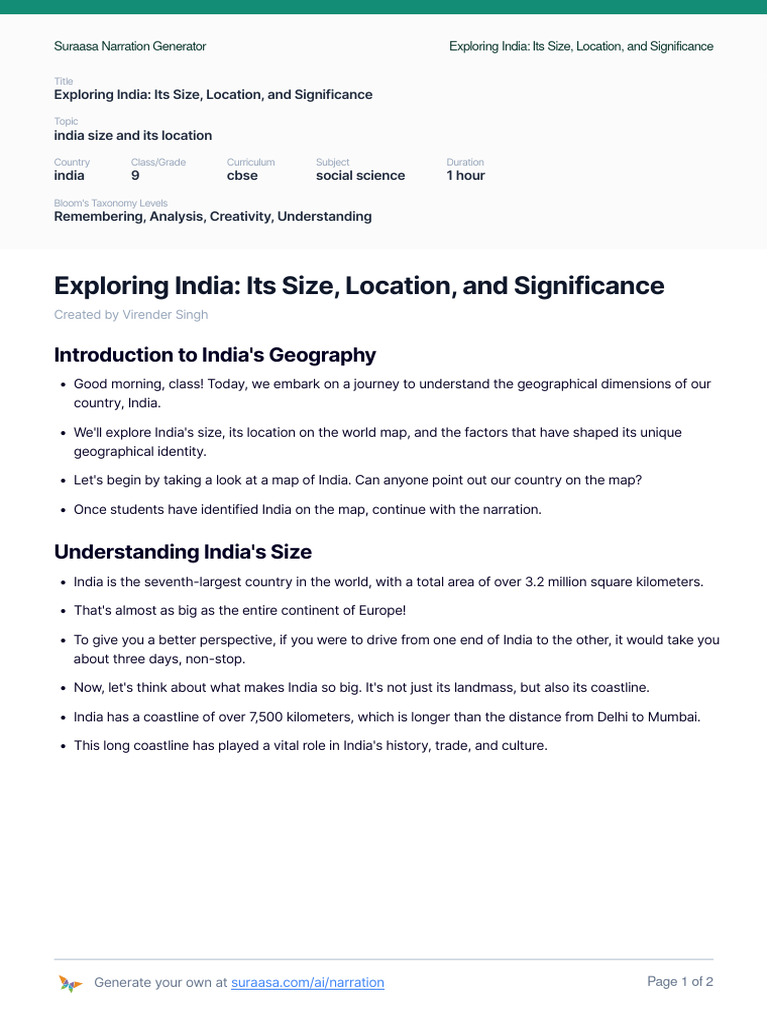 India Geography for 9th Graders | PDF | Asia | Map