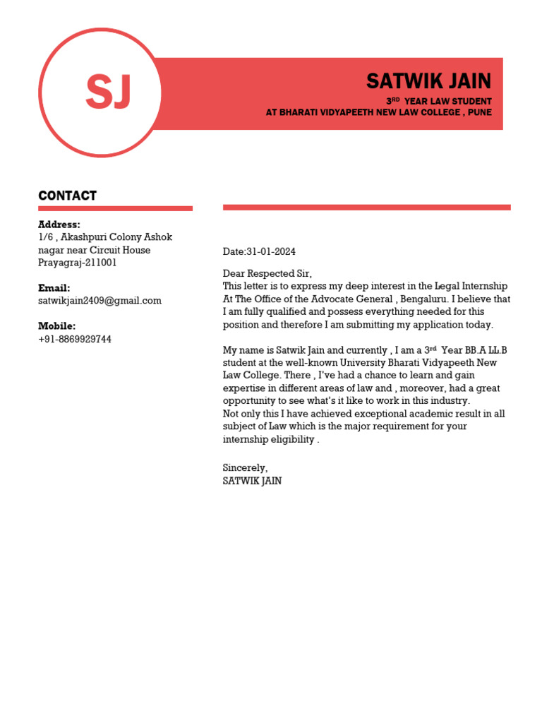 Cover Letter_Satwik Jain | PDF Cover Letter_Satwik Jain | PDF