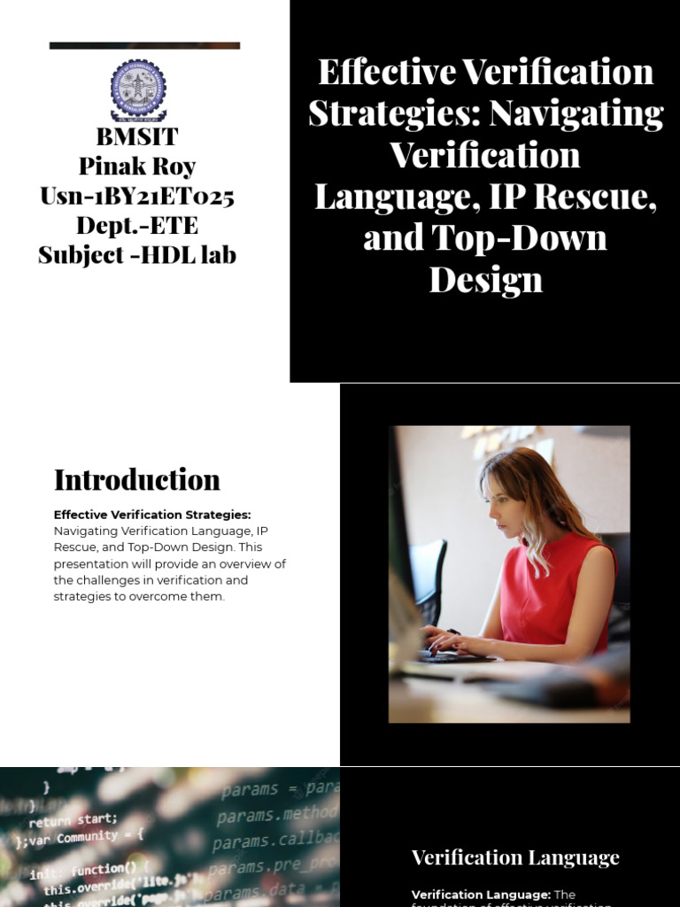 Wepik Effective Verification Strategies Navigating Verification Language Ip Rescue and Top Down ...