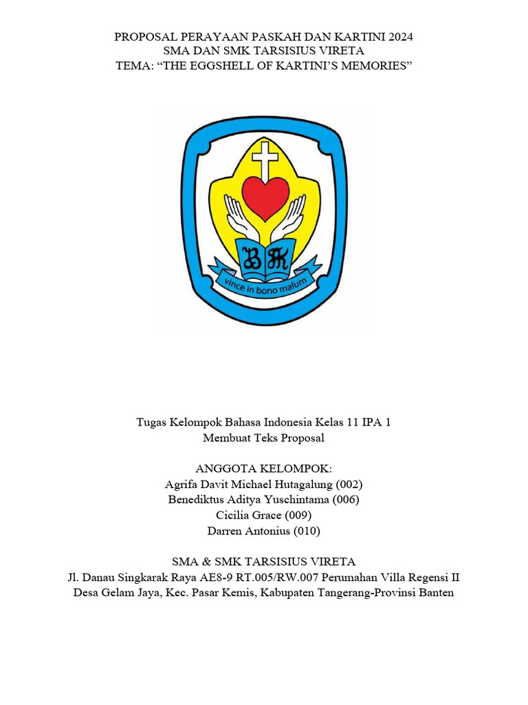Proposal Paskah dan Kartini 2024 | PDF | Agama & Spiritualitas
