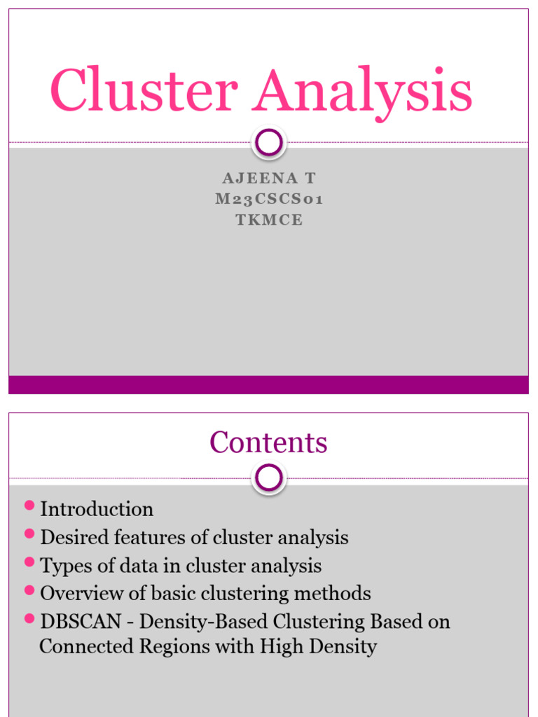 Cluster Analysis | PDF | Cluster Analysis | Applied Mathematics