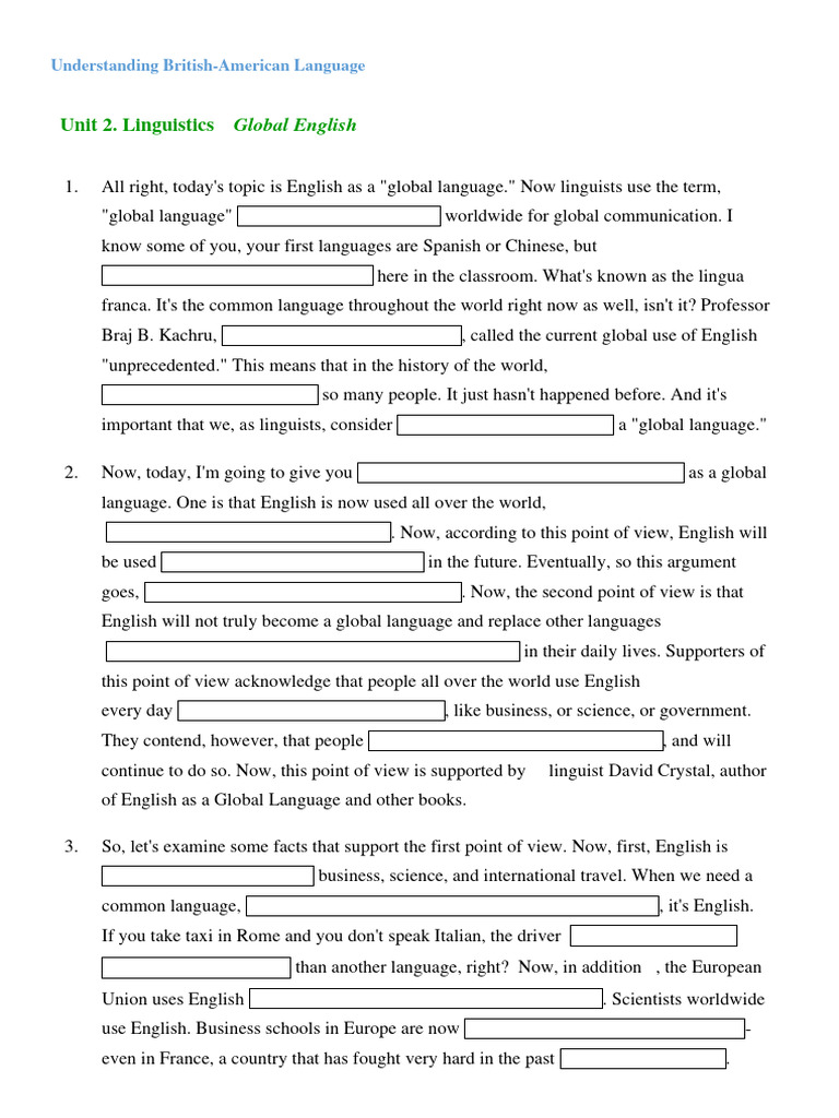Unit 2. Lecture Script | PDF | English Language | Sociolinguistics