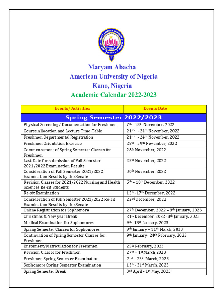 Academic Calendar 2022 2023 | PDF | Academic Term | Educational Stages