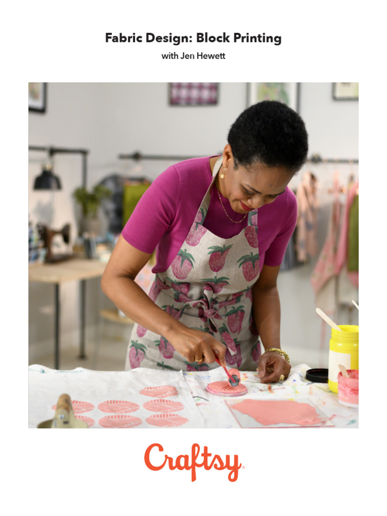 Block Printing Fabric Design Guide | PDF | Textiles | Sewing