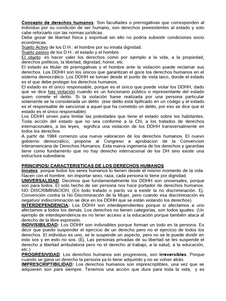 Derechos Humanos: Concepto y Principios | PDF | Tratado | Derechos humanos