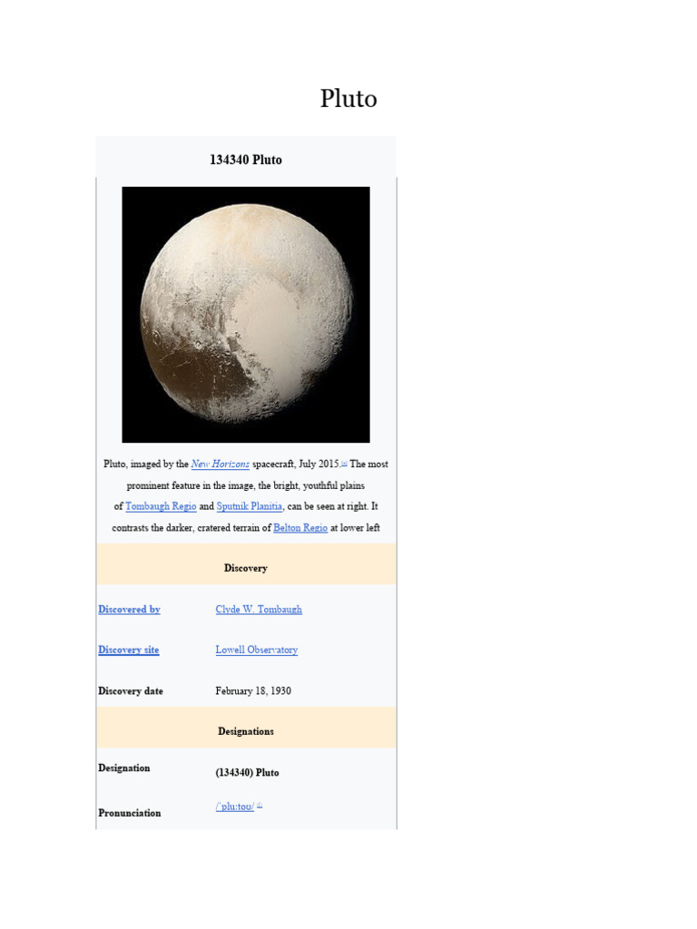 Pluto | PDF | Pluto | Apsis