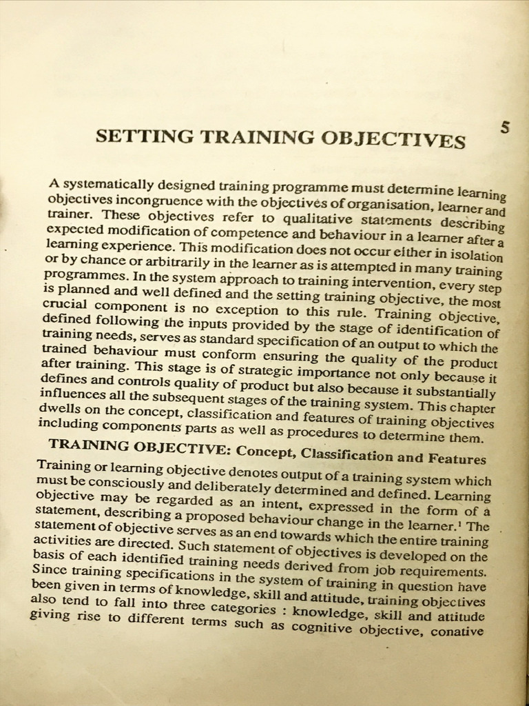 Setting Training Objectives | PDF