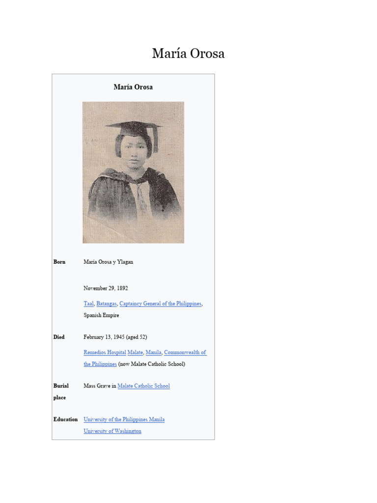 María Orosa | PDF | Foods