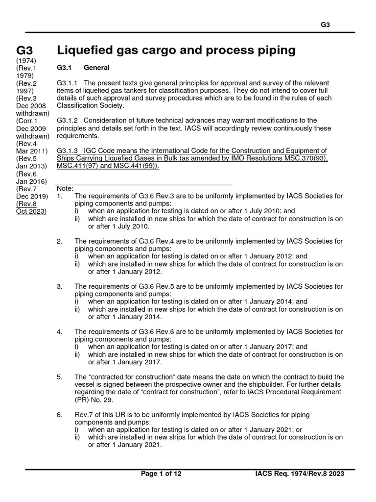 Liquefied Gas Piping Standards 2023 | PDF | Pump | Pipe (Fluid Conveyance)