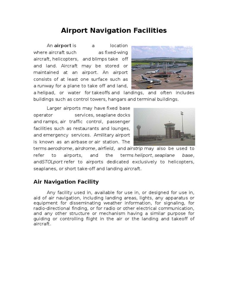 Air Navigation Facilities | PDF | Air Traffic Control | Airport
