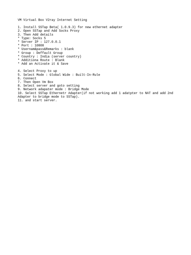 VM VirtualBox V2ray Setup Guide | PDF | Finance & Money Management ...