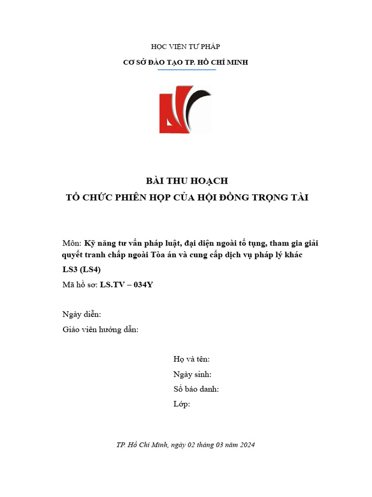 Thu Ho CH LS TV - 034Y | PDF