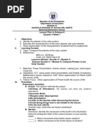 A Lesson Plan in Science 6 COT | PDF | Planets | Solar System