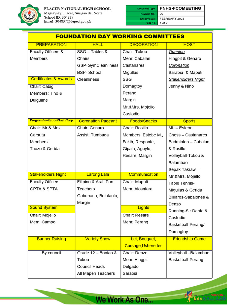 FOUNDATION-DAY-COMMITTEE | PDF