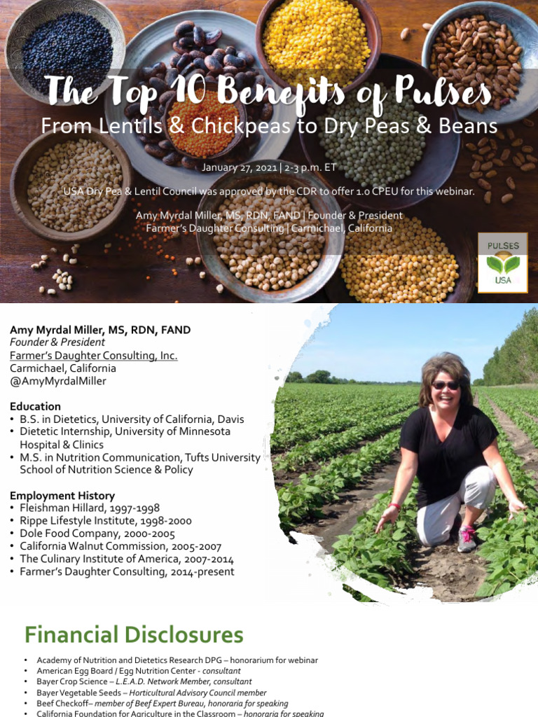 The Top 10 Benefits of Pulses: From Lentils & Chickpeas To Dry Peas & Beans | PDF | Legume | Bean
