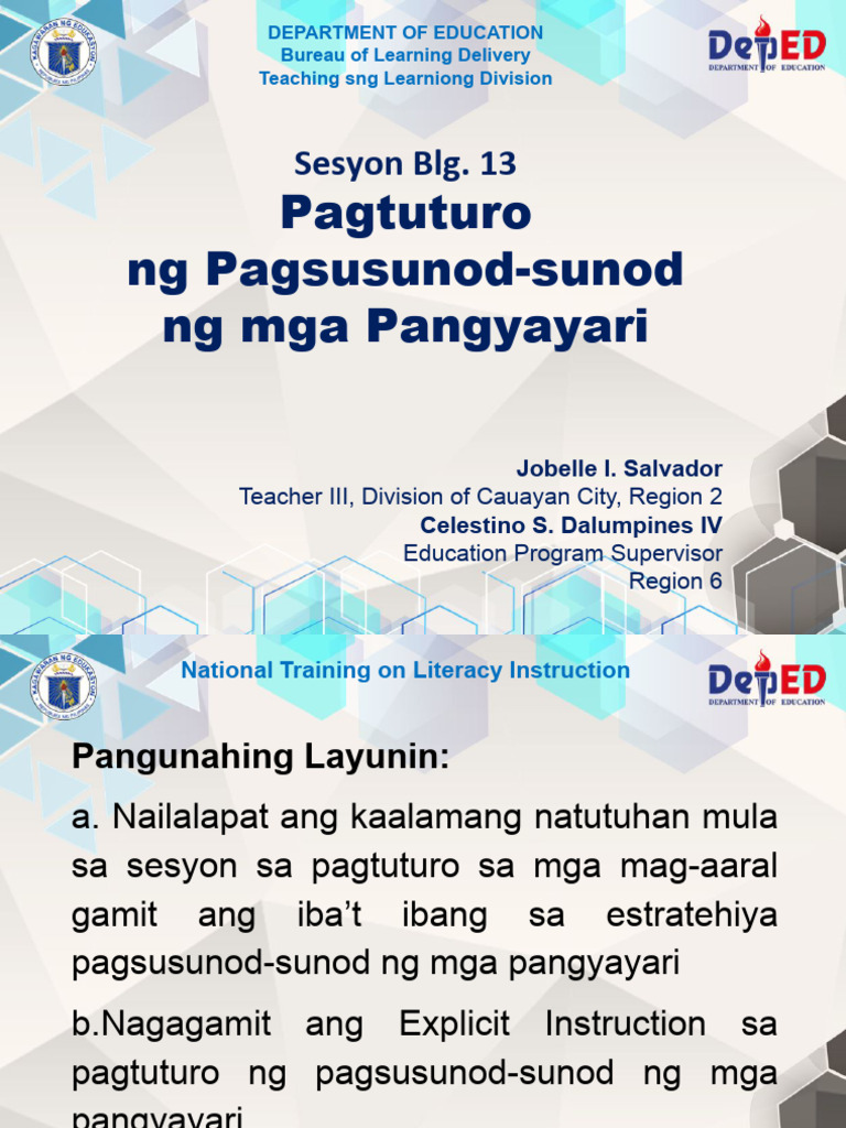 Pagtuturo NG Pagsunod-Sunod NG Mga Pangyayari | PDF Pagtuturo NG Pagsunod-Sunod NG Mga Pangyayari | PDF