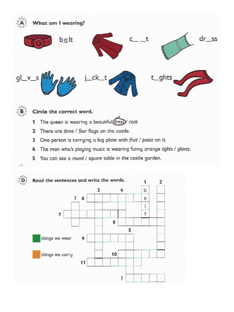 A2 Flyers Vocabulary Practice Worksheet | PDF