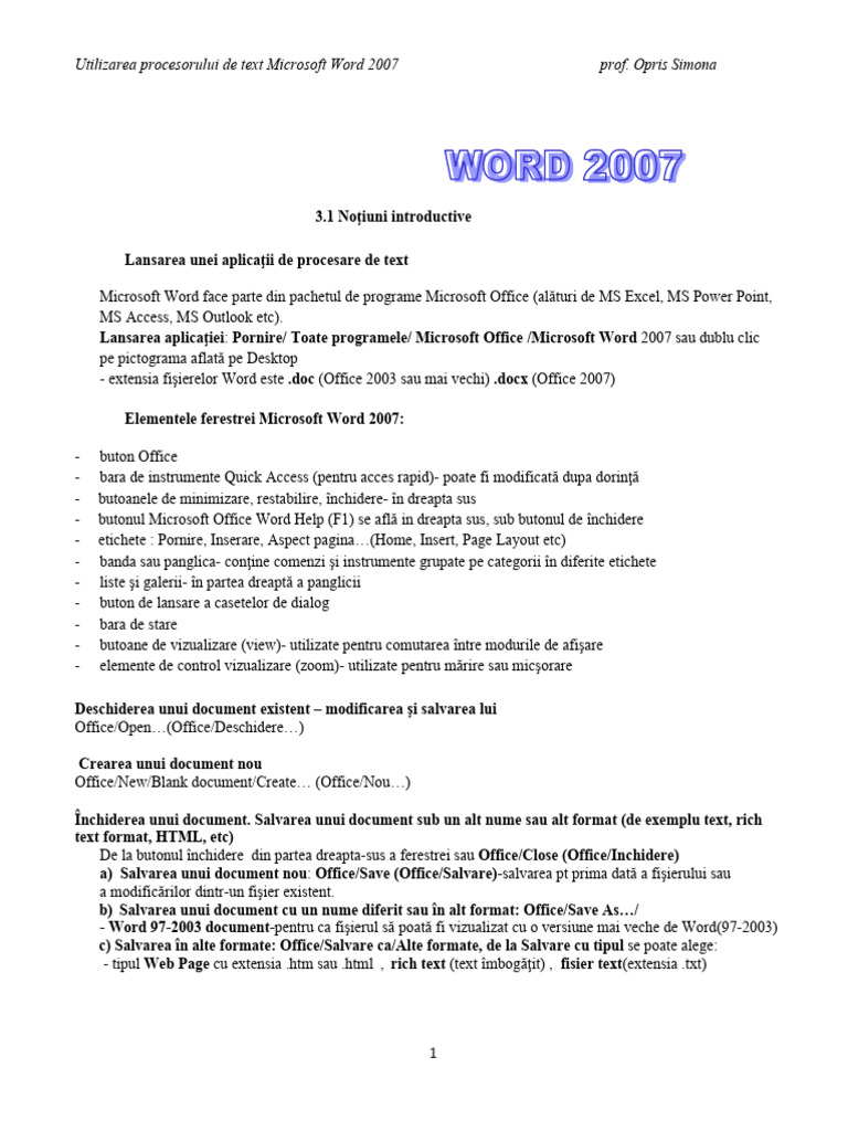 Suport Curs Editare Word | PDF