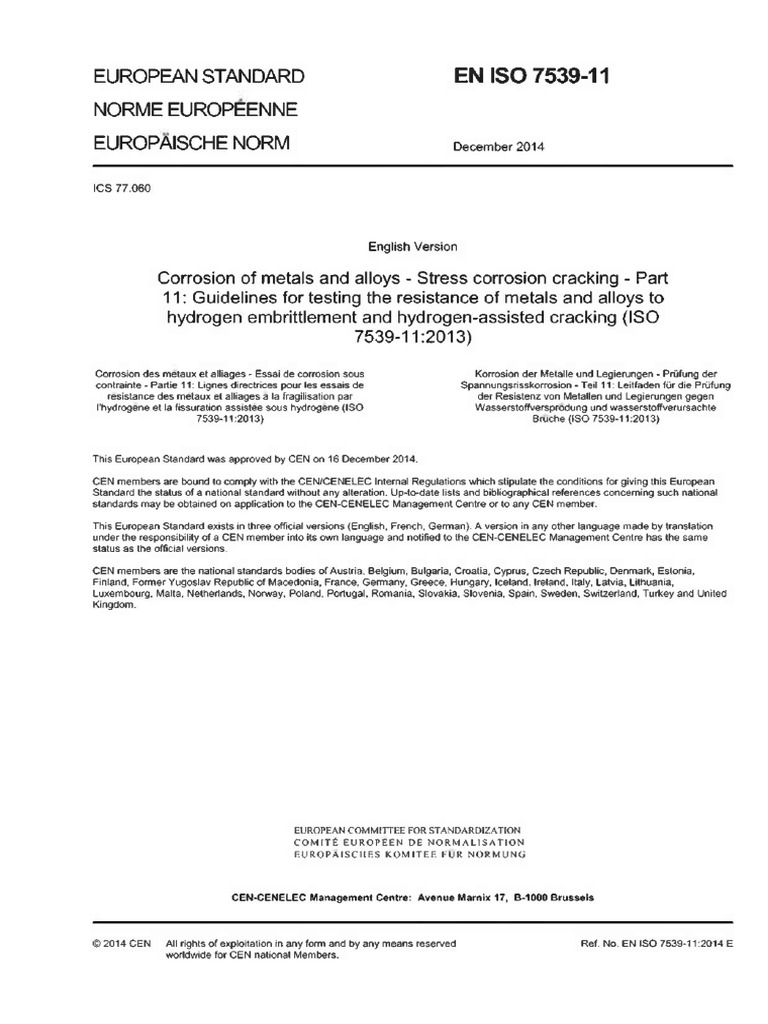 En Iso 7539-11 | PDF
