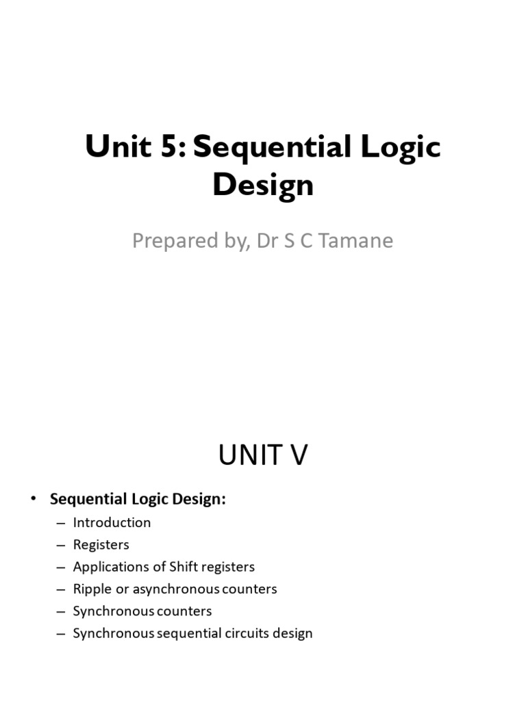 Unit 5 Sequential Logic Design Pdf Computer Engineering Computing 0906